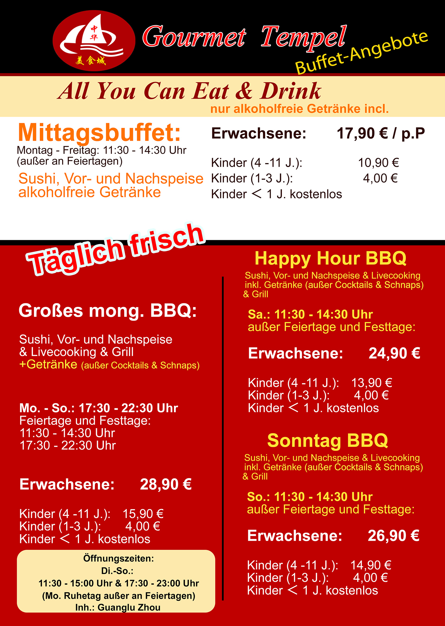 Gourmet Tempel Recklinghausen Preise